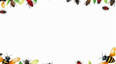 Insect Border Template With Multiple Illustrations Premium Ai