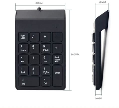 Kkmoon Wired Usb Numeric Keypad With 18 Keys Slim Mini Number Pad For Imac Mac Pro Macbook Pro