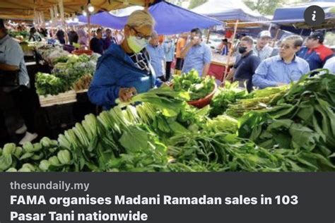 FAMA Malaysia On Twitter 17 Mac 2023 FAMA Organises Madani Ramadan Sales In 103 Pasar Tani