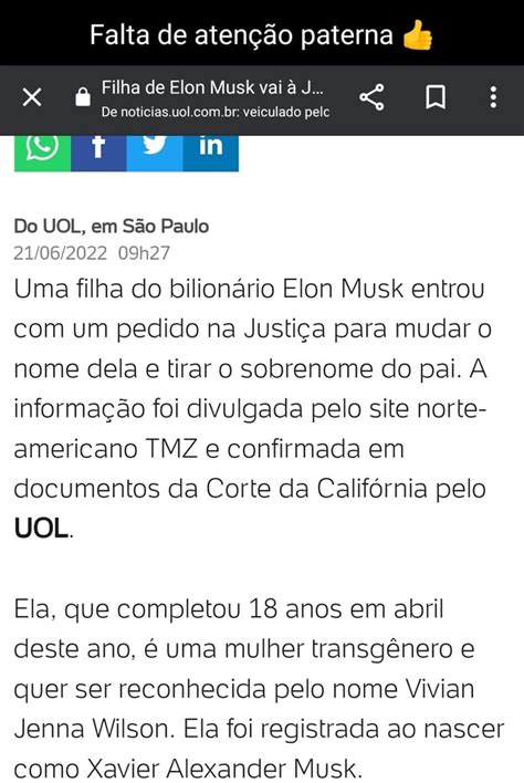 Falta De Atenção Paterna Ds Filha De Elon Musk Vai à J De Noticias