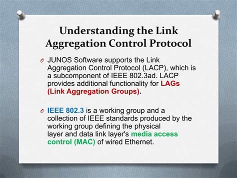 Link Aggregation Control Protocol Pptx
