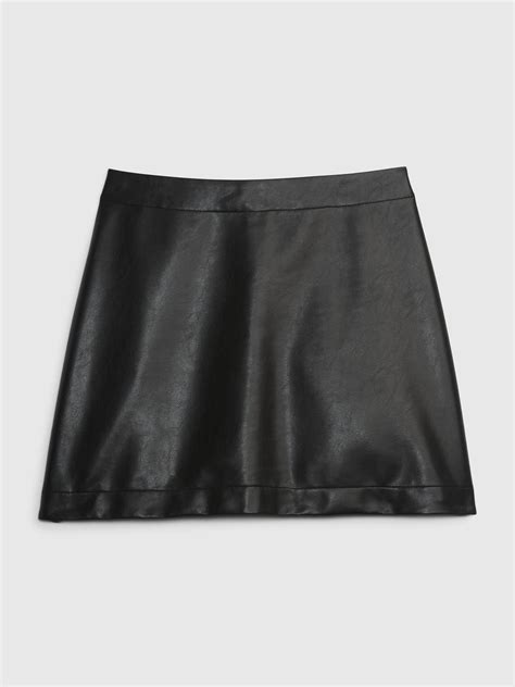 Faux Leather Mini Skirt Gap