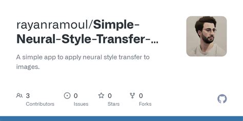 Github Rayanramoulsimple Neural Style Transfer App A Simple App To