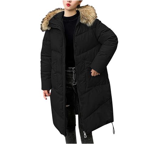 Uppada Womens Hooded Long Coats Maxi Over Knee Length Long Sleeve