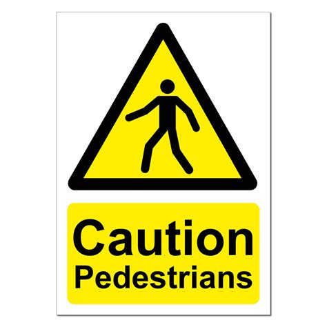 Caution Pedestrians Safety Sign Sg World