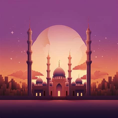 Premium Photo Islamic Muhammad Greeting Card With Open Fiqh The Mosque