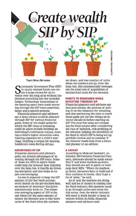 Mutual Funds Create Wealth Sip By Sip Indian Wealth Management