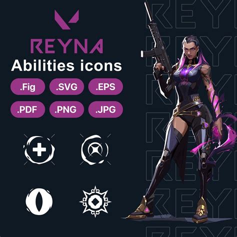 Valorant Reyna Agent Abilities Icons Svg Png Eps Pdf Figma Vector Logo