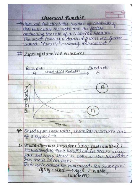 Chemical Kinetics Notes Pdf