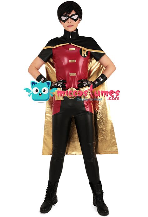 Superheld Cosplay Kostüm Bodysuit Mit Cape Und Augenbinde
