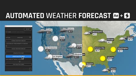 Automated Weather Forecast Script And Template For After Effects Broadcast Packages Ft