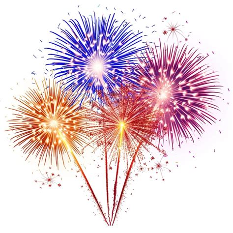 Premium Photo Celebration Firework In White Background V 6 Job Id