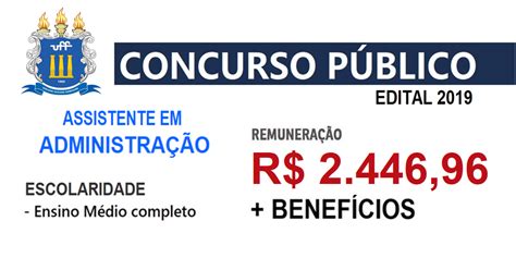 Uff Abre Concurso Para Assistente Em Administração Nível Médio