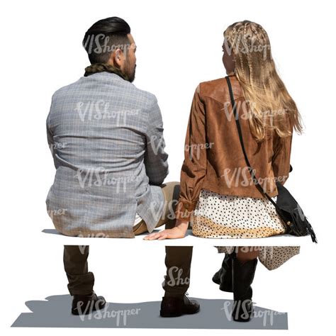Two Cut Out People Sitting Seen From Behind Vishopper