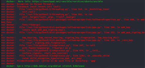 Docker Cannot Install Ansible DevOps Stack Exchange