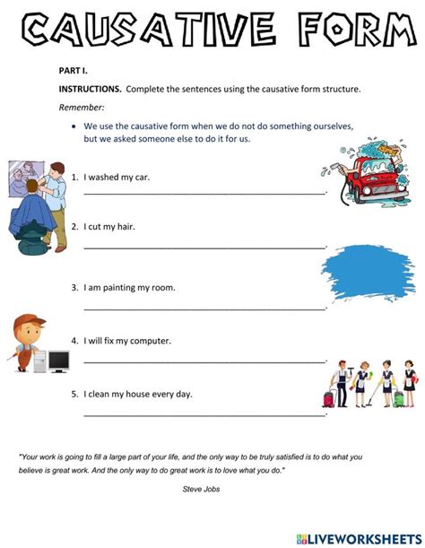 Causative Form Teaching Vowels English As A Second Language Esl