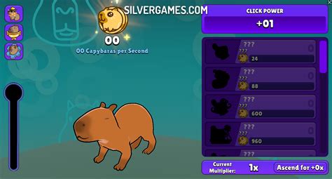 Capybara Clicker 2 Pelaa Verkossa Silvergamesissa 🕹️