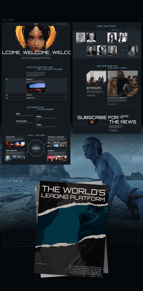 Unity Corporate Website Redesign Behance