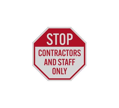 Octagon Stop Security Aluminum Sign Reflective