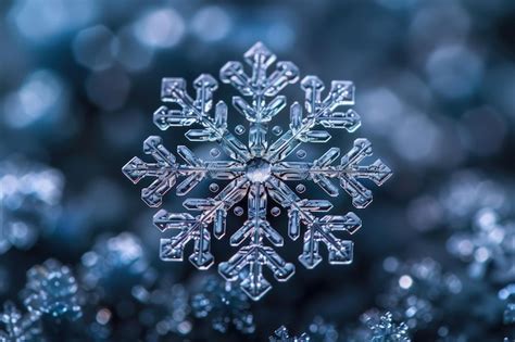 Premium Photo A Snowflake With Its Intricate Patterns Clearly Visible