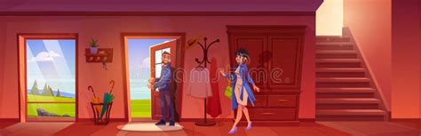 Man Stairs Open Door Stock Illustrations Man Stairs Open Door Stock Illustrations Vectors