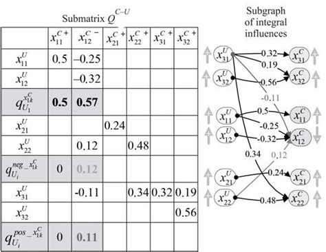 Submatrix Q C−u And The Corresponding Subgraph Of Integral Influences