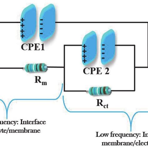 Equivalent Circuit Used To Fit The Impedance Spectra Of Aufe Iii