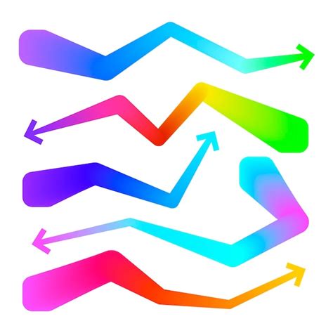 Flechas D De Color Vectorial Vector Premium