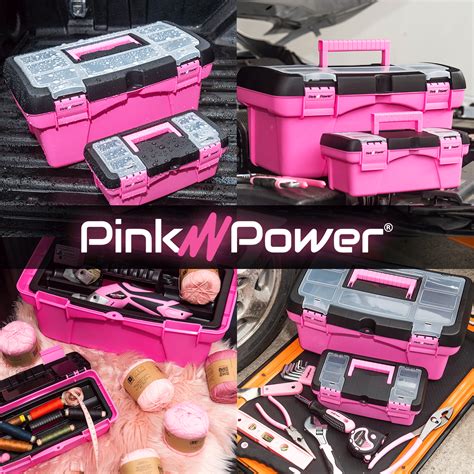 Restored Pink Power Pink Tool Box For Women Sewing Art And Craft