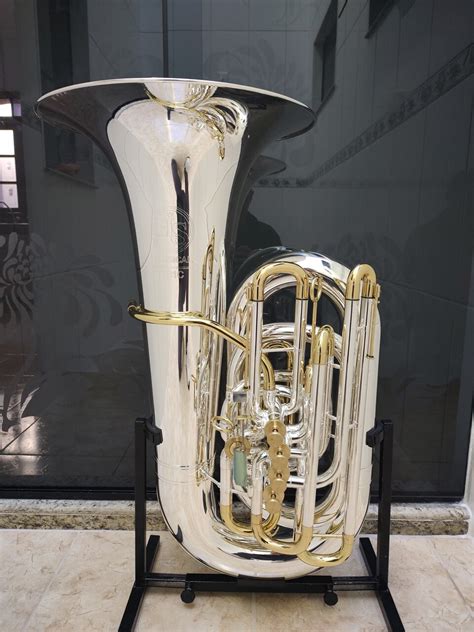 Tuba 54 Hs Musical Tb1c Em Dó Prata C Laqueado Nova Camara