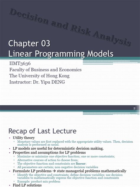 iimt3636 lecture 6 with notes pdf mathematical optimization