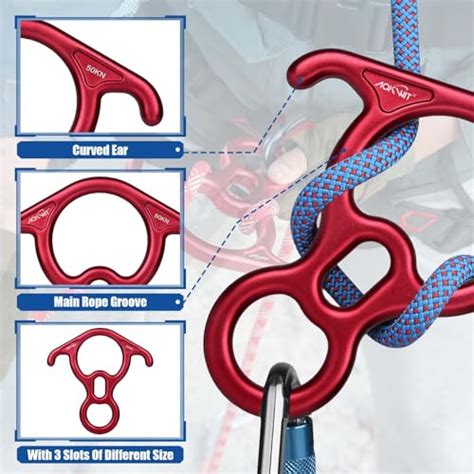 50kn Rescue Figure 8 Descender Large Bent Ear Belaying And Rappelling