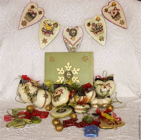 Набор новогодних елочных украшений Сладкий новый год в интернет магазине Ярмарка Мастеров по