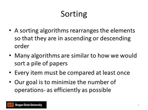 Cs 162 Intro To Programming Ii Sorting Introduction And Selection Sort