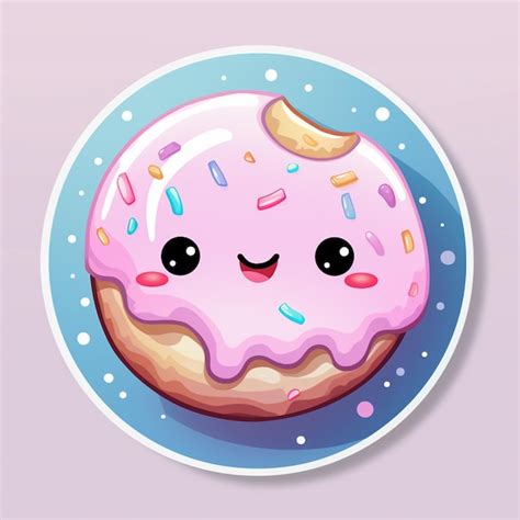 Premium Photo Cute Donut Sticker