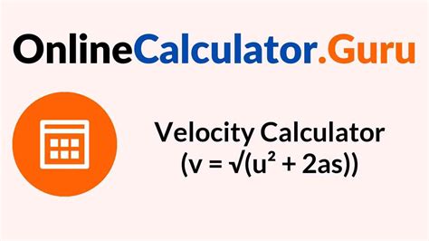 velocity calculator v √ u² 2as steps to calculate velocity of