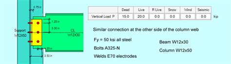 beam to column web shear connection example asdip steel