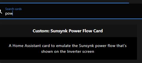 Sunsynk Deye Inverter Power Flow Card Dashboards Frontend