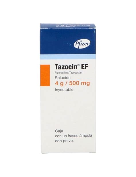 Tazocin Ef 4g 500mg Piperacilina Tazobactam Pfizer