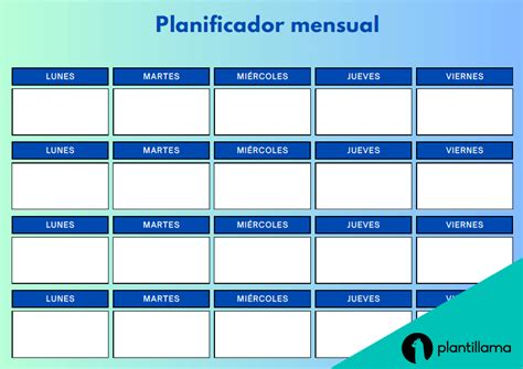 Planificador Mensual Pdf Tu Planning Gratis