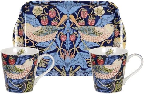 Amazon Portmeirion Home Gifts Strawberry Thief Blue Mug Tray