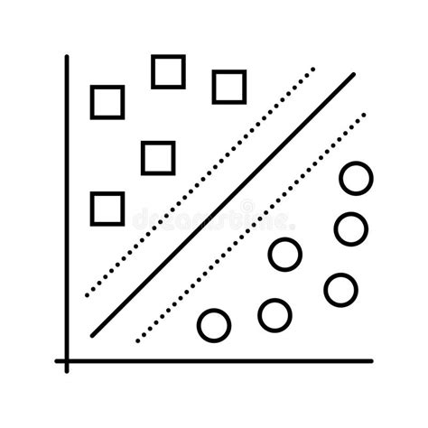 K Nearest Neighbors Knn Algorithm Line Icon Vector Illustration Stock