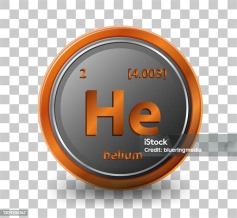 Ilustrații De Stoc Cu Element Chimic Heliu Simbol Chimic Cu Număr