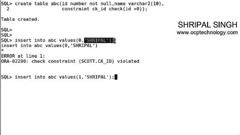 Sql Check Constraint Youtube
