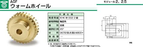 【楽天市場】小原歯車 Khk ウォームホイール Agf2 20r2 アルミ青銅鋳物タイプ Agf型：設備プロ王国 楽天市場店