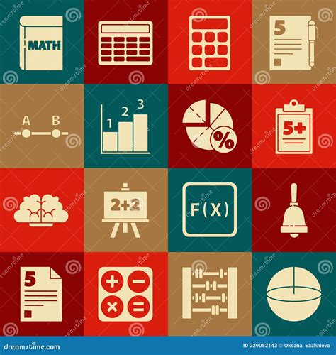 Set Geometric Figure Sphere Ringing Bell Test Or Exam Sheet Calculator Graph Schedule