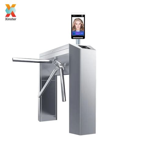 Face Recognition Temperature Detection Turnstile Rfid Reader Swing Barrier Gate Face Recognition