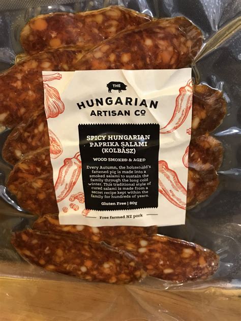 Spicy Hungarian Paprika Salami kolbász 80g Sliced Hungarian Artisan