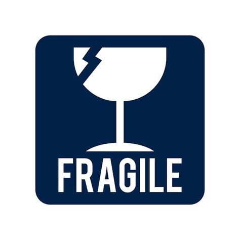 Icono Frágil Vector Plano Sencillo Ilustración Aislada Plantilla De