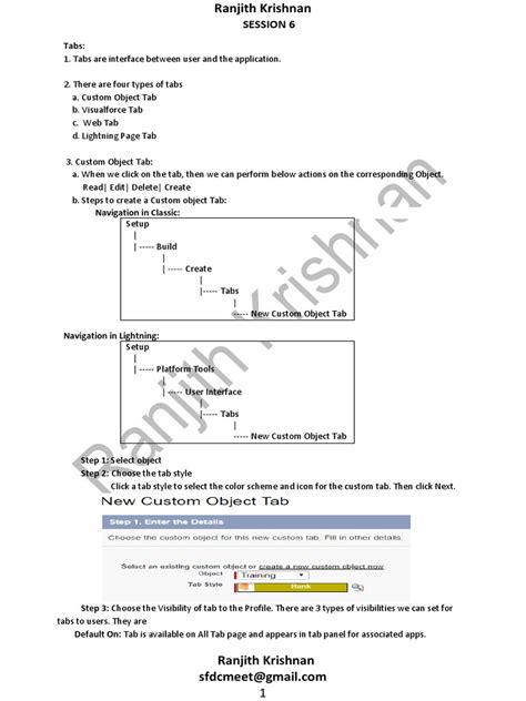 Types Of Tabs In Salesforce Pdf Application Software Icon Computing